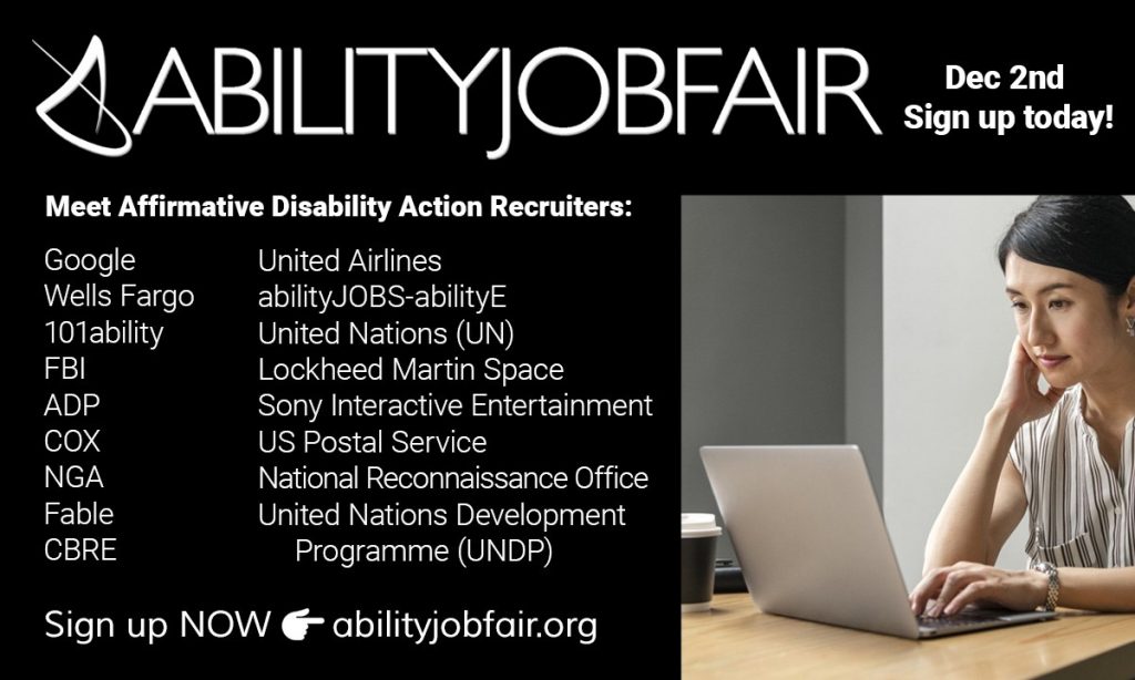 December 2, 2021 ABILITY Job Fair - ABILITY Job Fair
